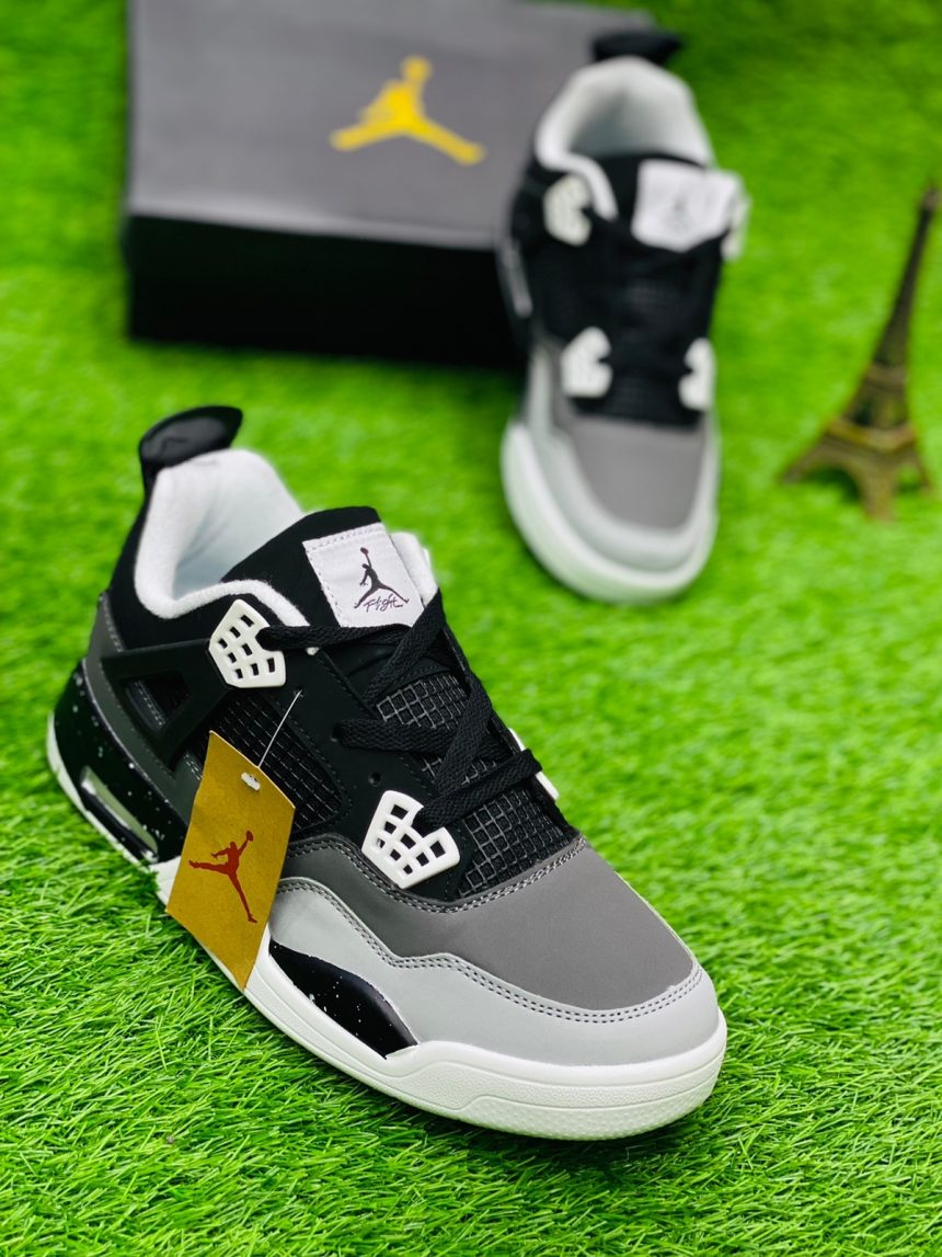NK Air Jordan Retro 4 “Grey/Black” – Kate Store