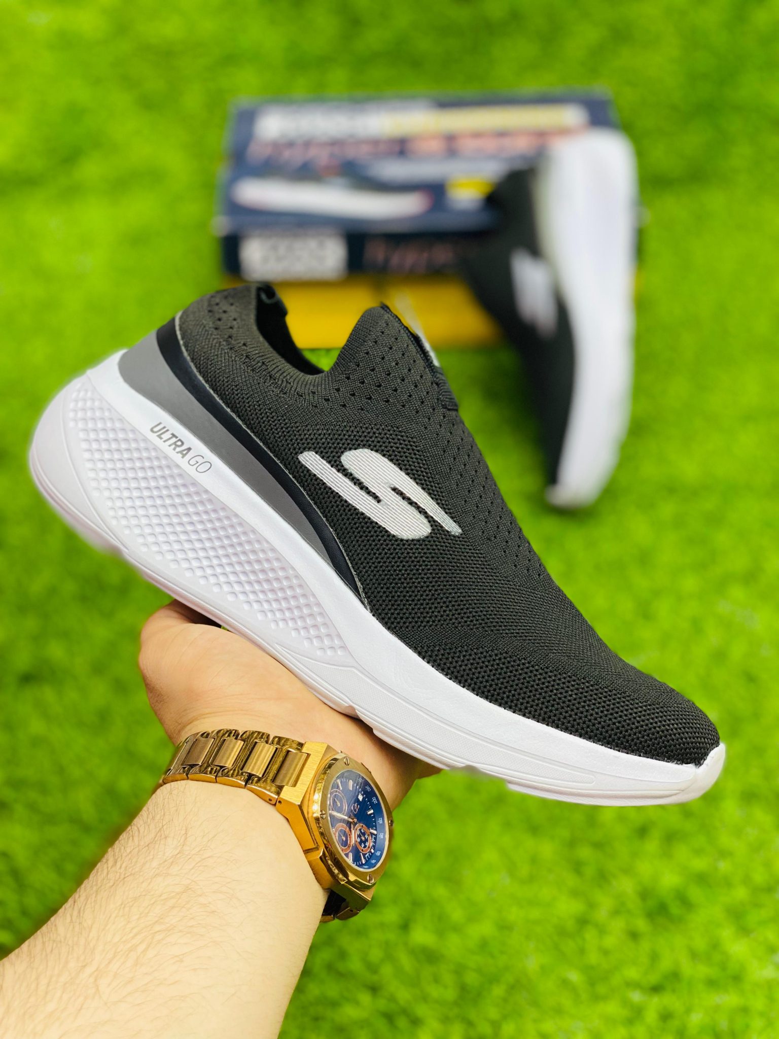 Shoes Skechers Black White – Kate Store