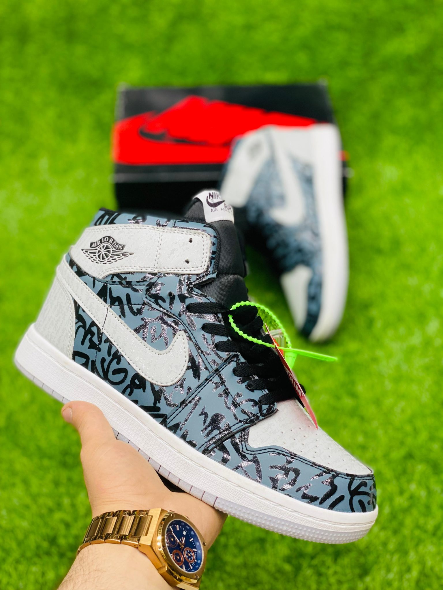 Nike Air Jordan 1 Hightops “Grey Texture” – Kate Store